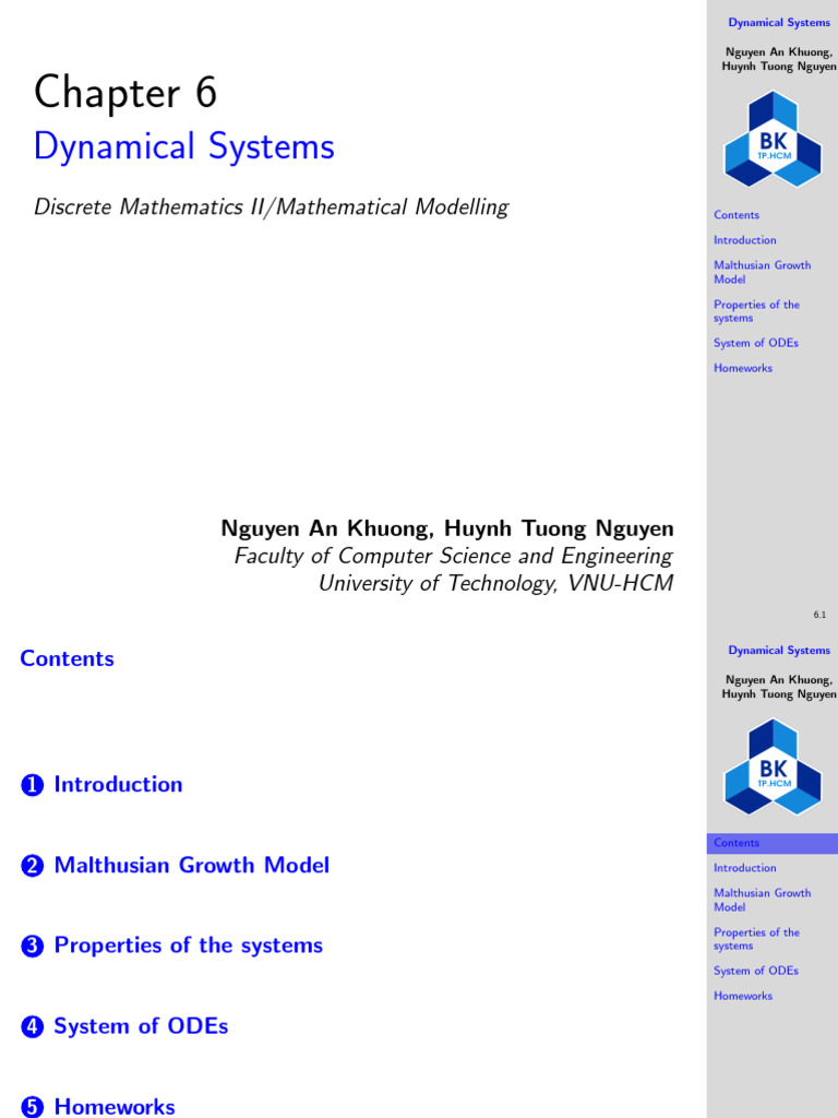 Understanding Dynamical Systems Models | PDF | Ordinary Differential ...