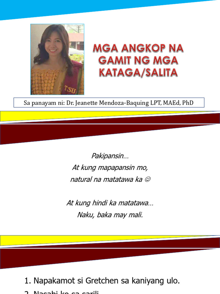 Gamit NG Mga Salita-Kataga | PDF