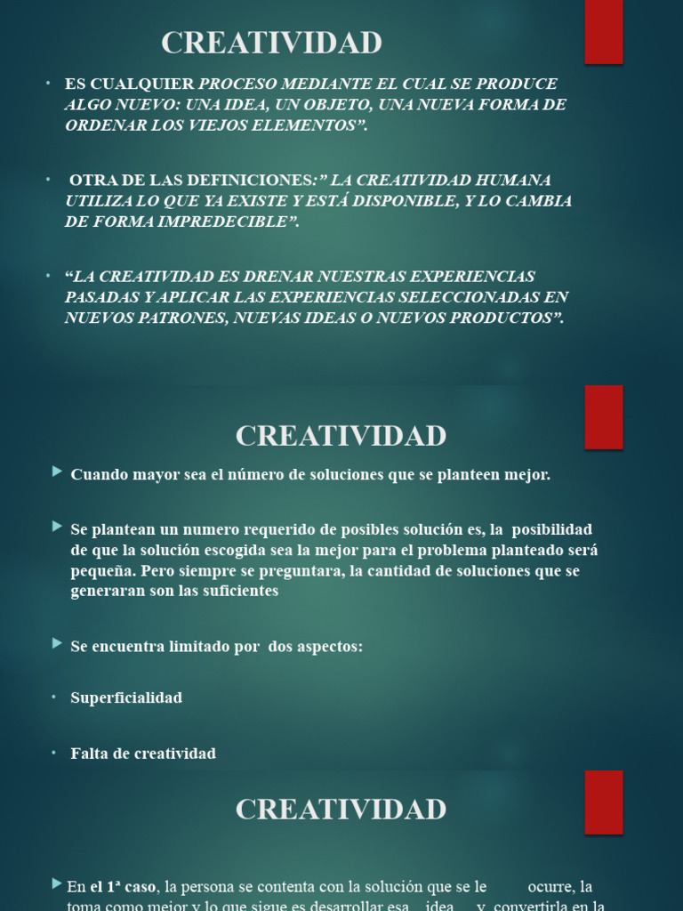Creatividad y Proceso Creativo | PDF | Creatividad | Pensamiento