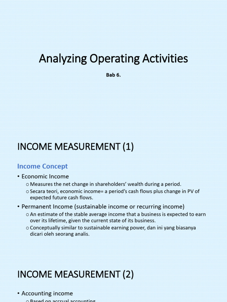 Analyzing Operating Activities | PDF