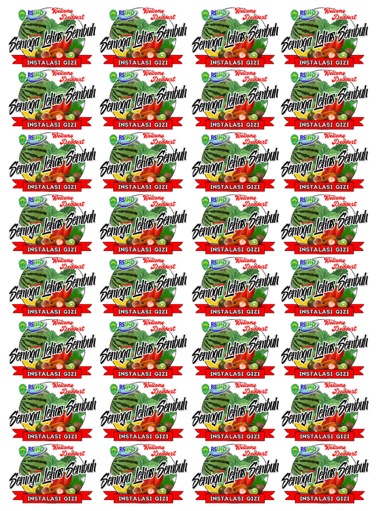 Stiker Welcome Dessert | PDF