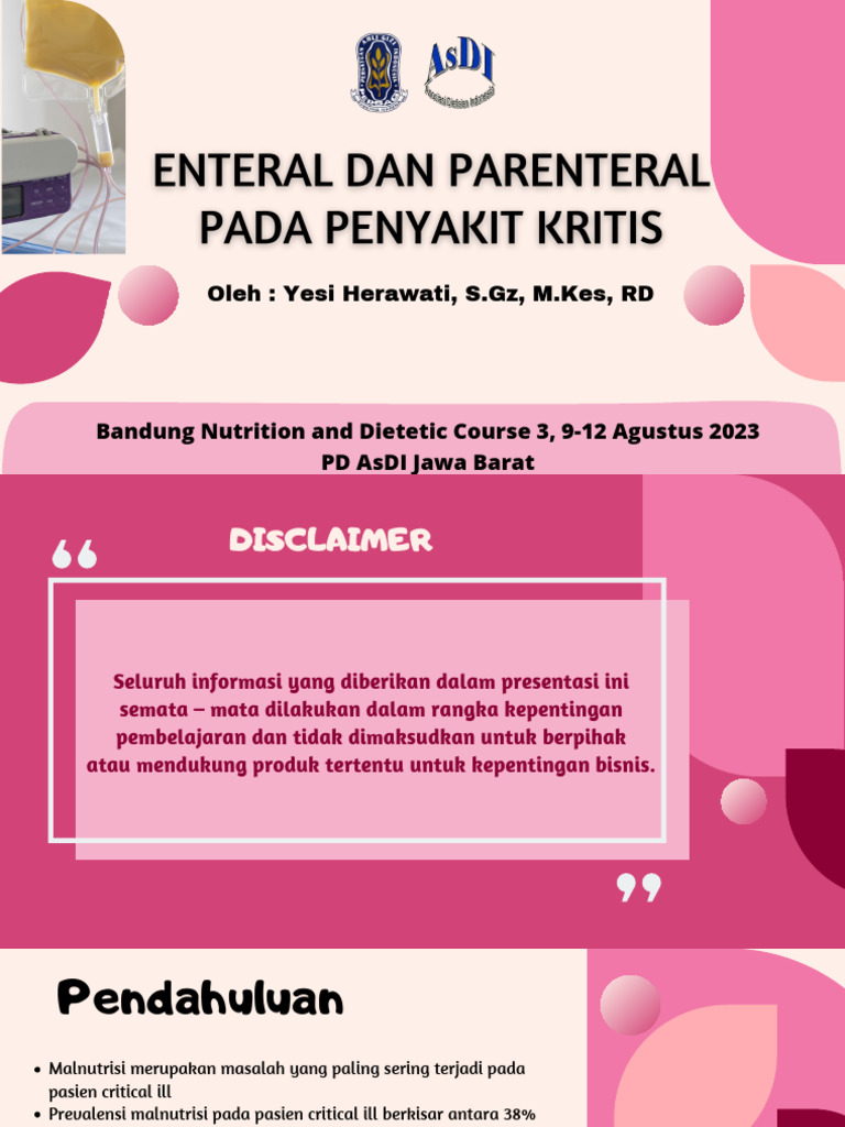 1. Enteral Dan Parenteral | PDF