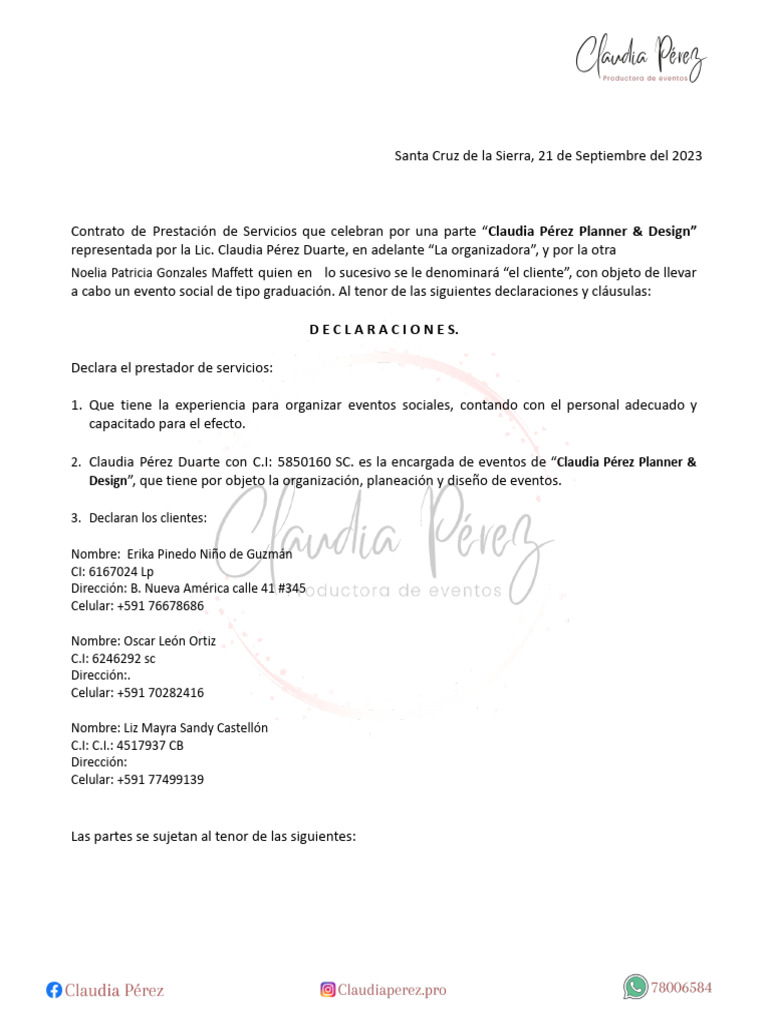 Contrato Kinder Edad de Oro | Descargar gratis PDF | Logística