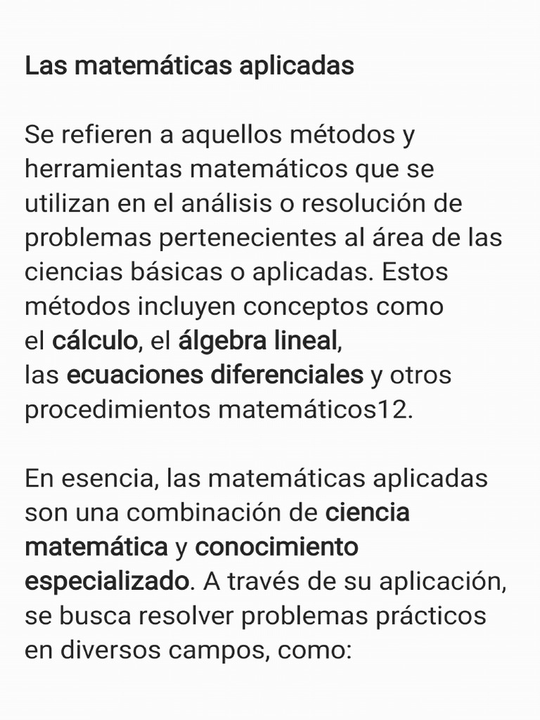 Matemáticas Aplicadas | PDF