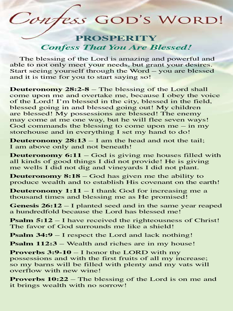 BWC Prosperity | PDF | Jesus | Book Of Deuteronomy