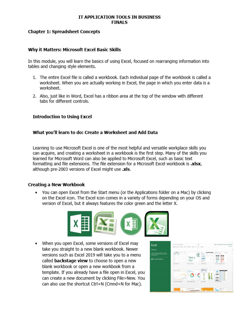 IT App Finals Chapter 1 | PDF | Microsoft Excel | Microsoft Word