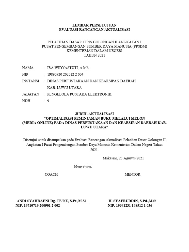 Lembar Persetujuan Dan Pengesahan | PDF | Seni | Sains & Matematika