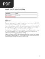 Credit Control Procedures SOP | PDF | Confidentiality | Information ...