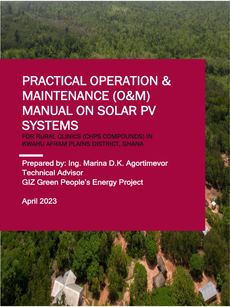 Practical Operation Maintenance Manual On Solar PV Systems | Download Free PDF | Photovoltaic ...