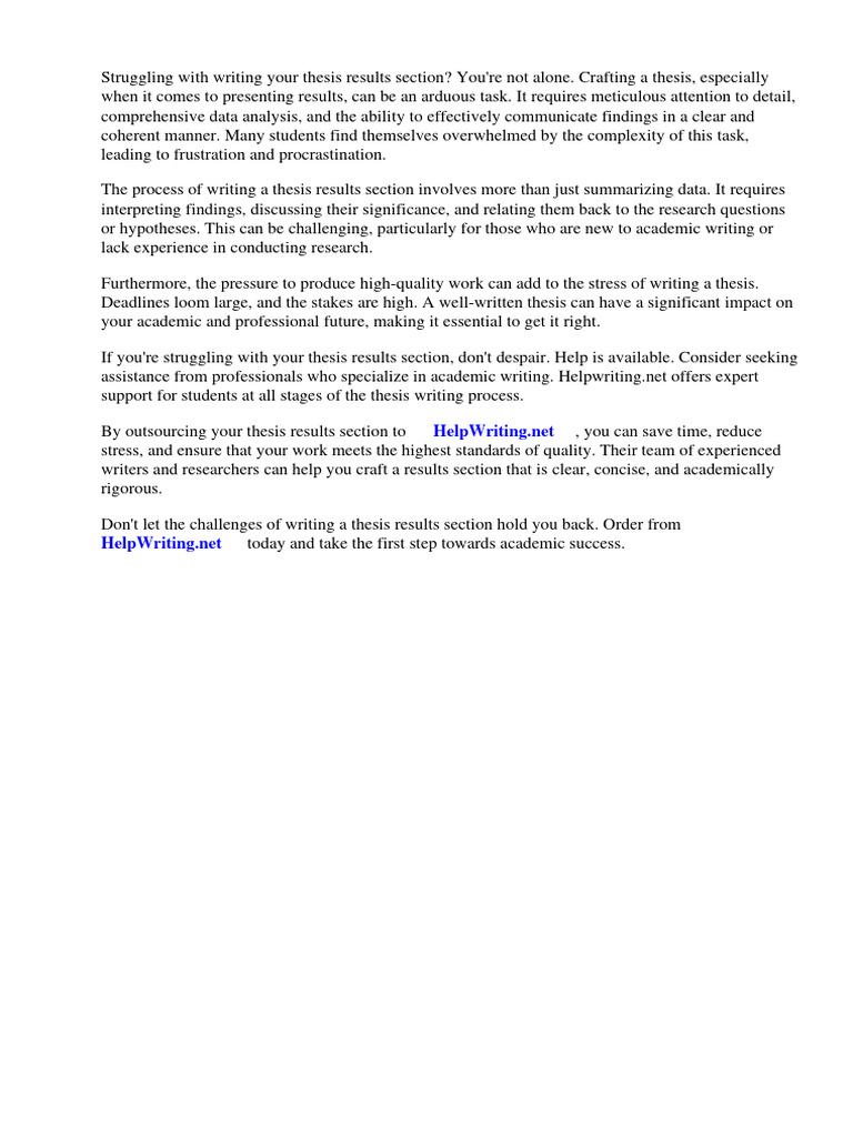 Thesis Results Example | PDF