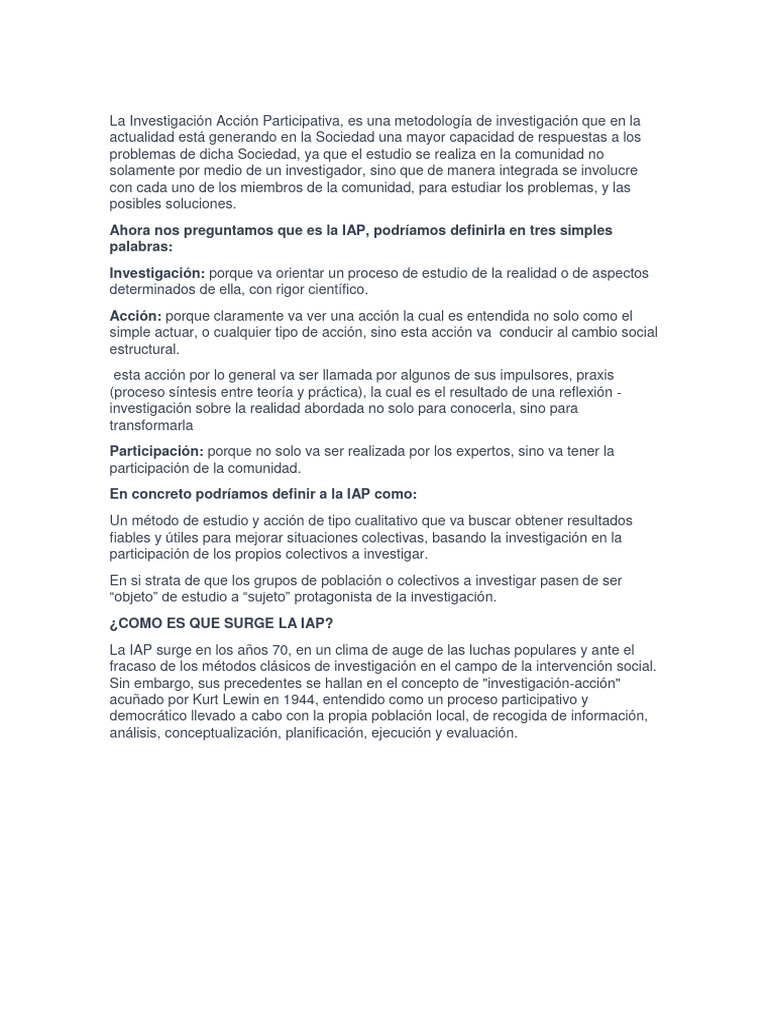 Ahora Nos Preguntamos Que Es La IAP, Podríamos Definirla en Tres ...