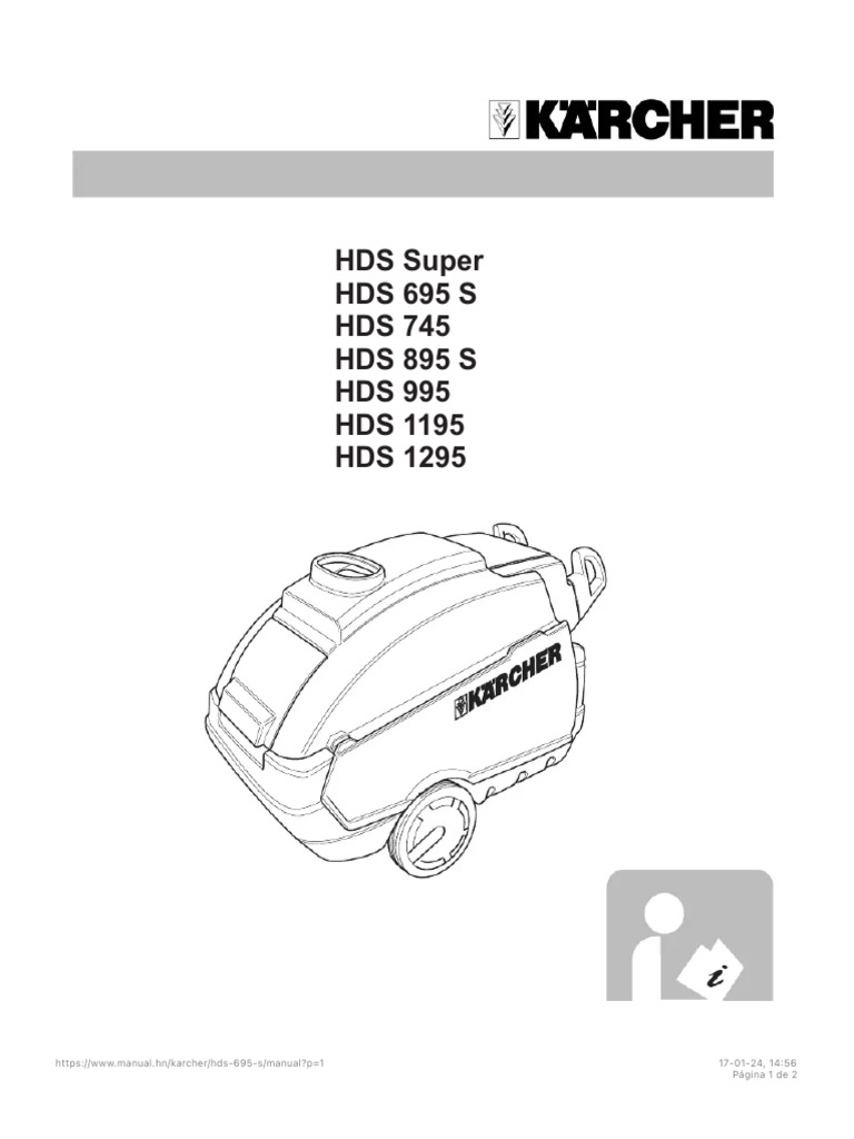 Manual de Usuario Kärcher HDS 695 S (17 Páginas) | PDF