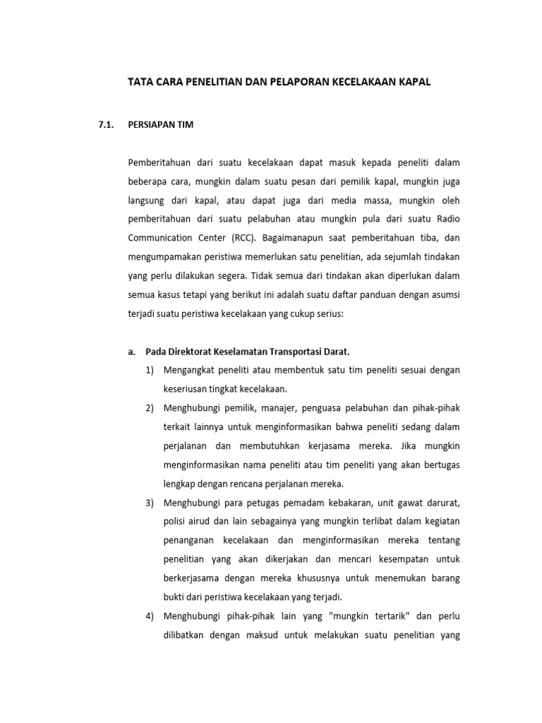 16b.tata Cara Penelitian Laka ASDP | PDF