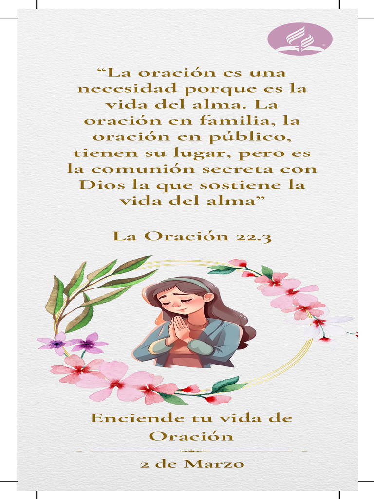 Separador La Oración 2 | PDF | Religión y espiritualidad | Salud y ...