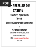 Die Casting Parameter Calculations-Toshiba | PDF | Casting (Metalworking) | Applied And ...