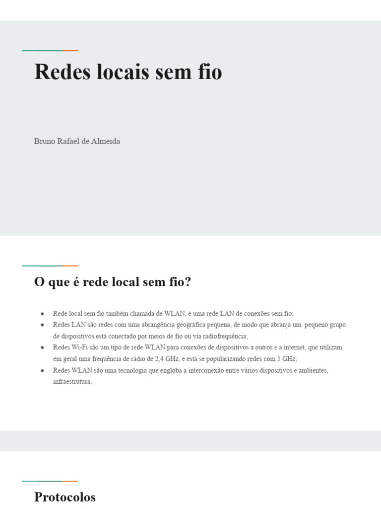 Redes Locais Sem Fio | PDF