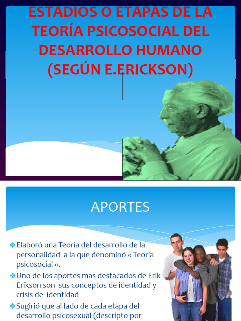 Etapas Erik Erickson | PDF | Adultos