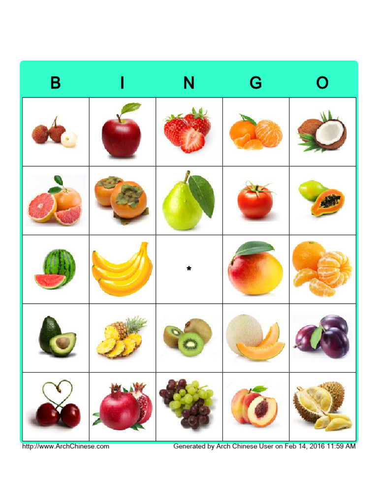 Chinese Bingo for Learners | PDF