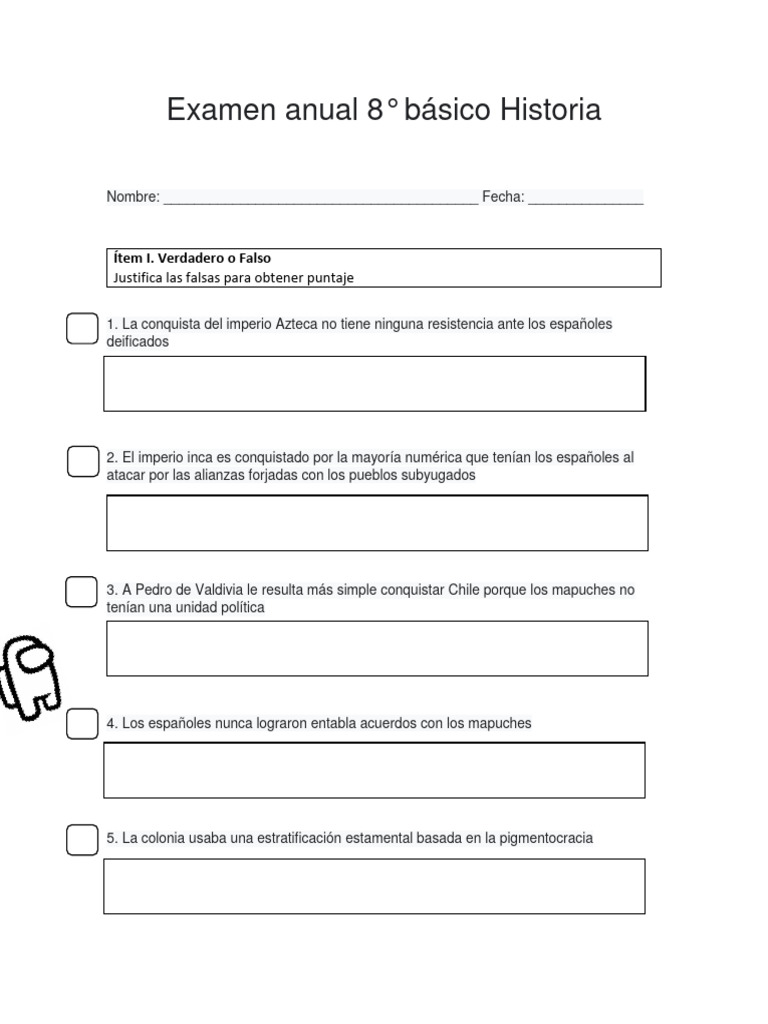 Ensayo Examen 8° Basico | PDF