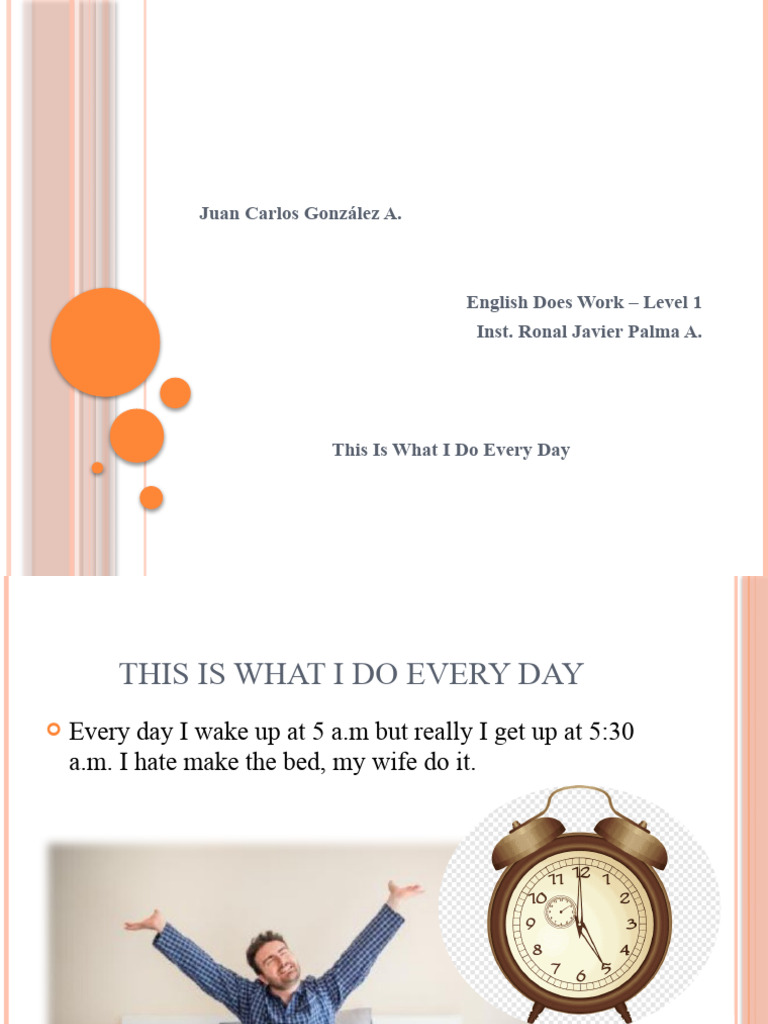 Actividad This Is What I Do Every Day | PDF
