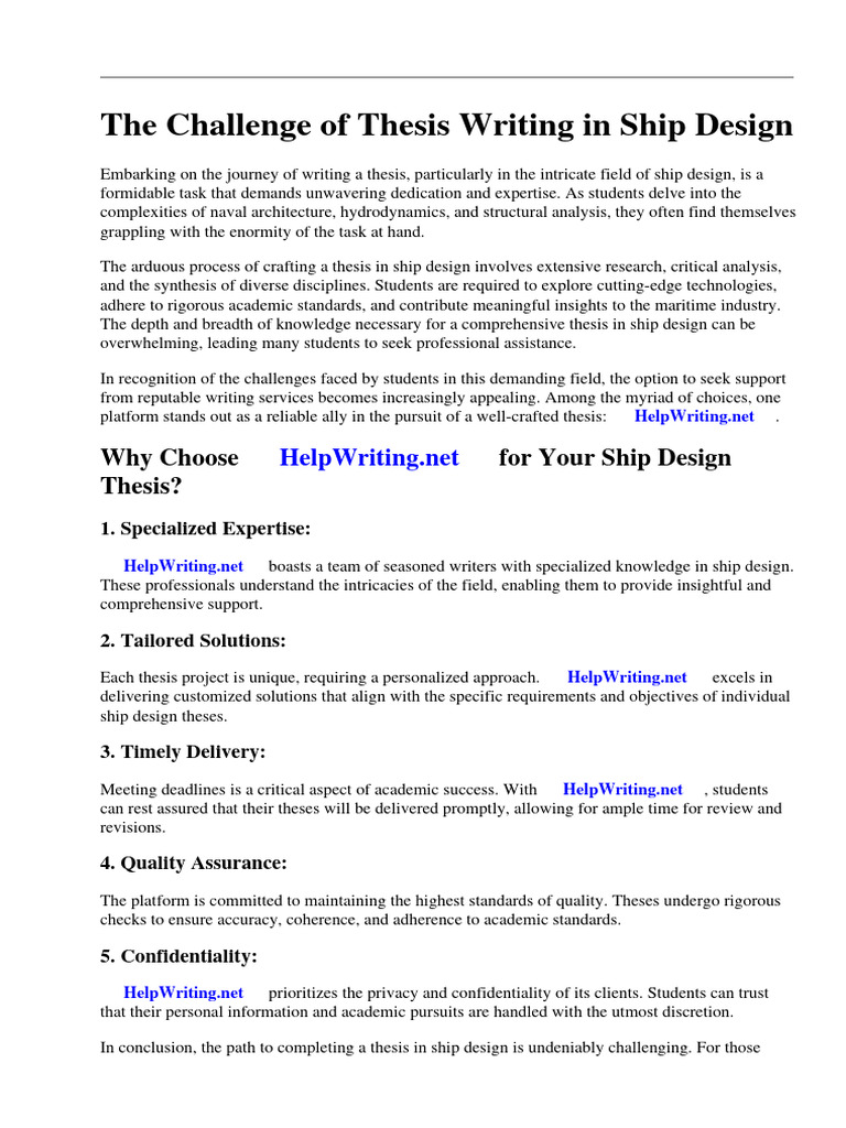 Thesis Ship Design | PDF | Ships | Naval Architecture