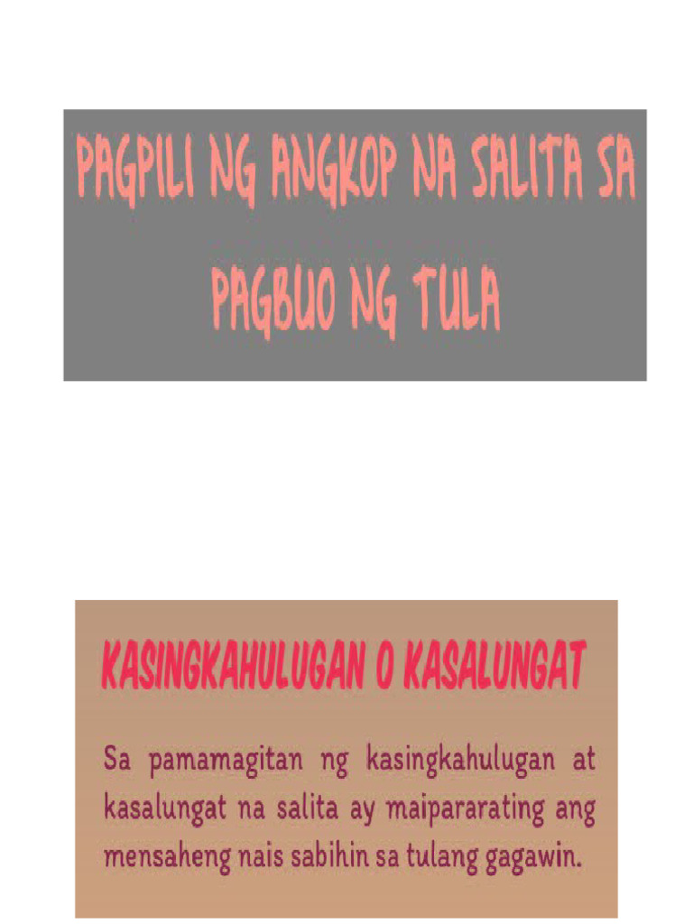 G8 2ND Grading 2.1 Tula Presentation | PDF