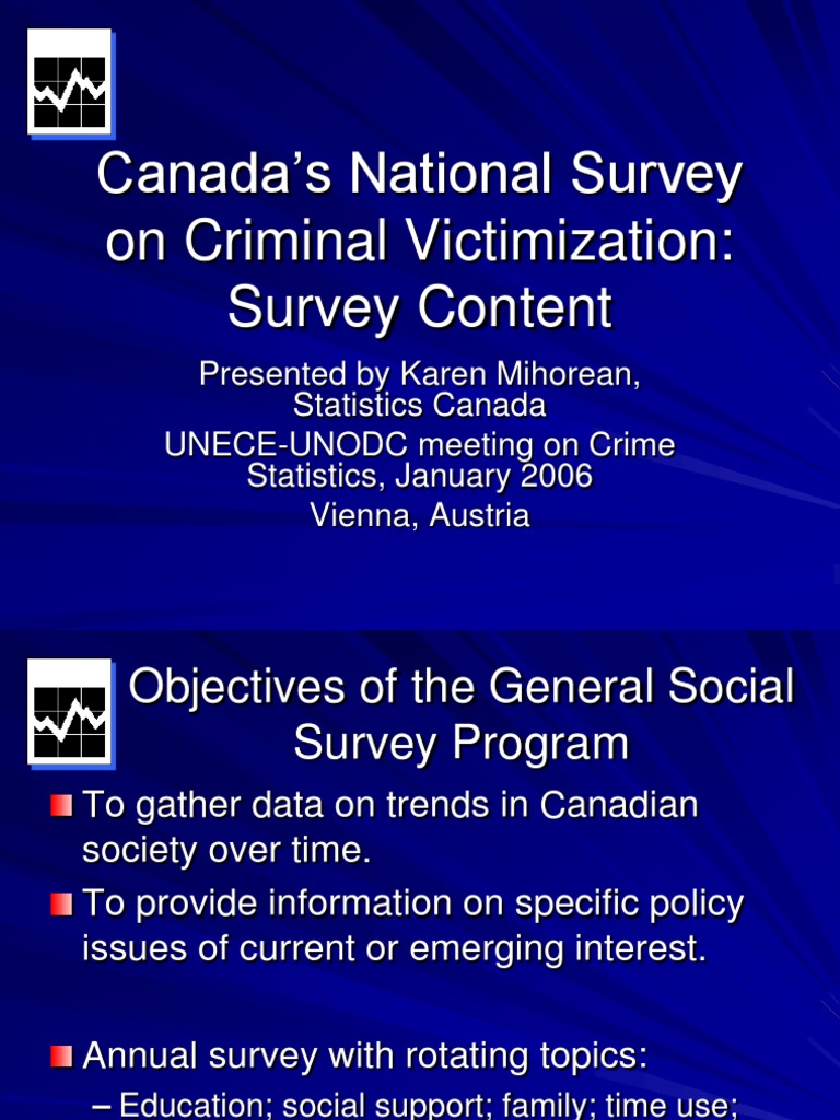 Canada's National Survey On Criminal Victimization: Survey Content | PDF