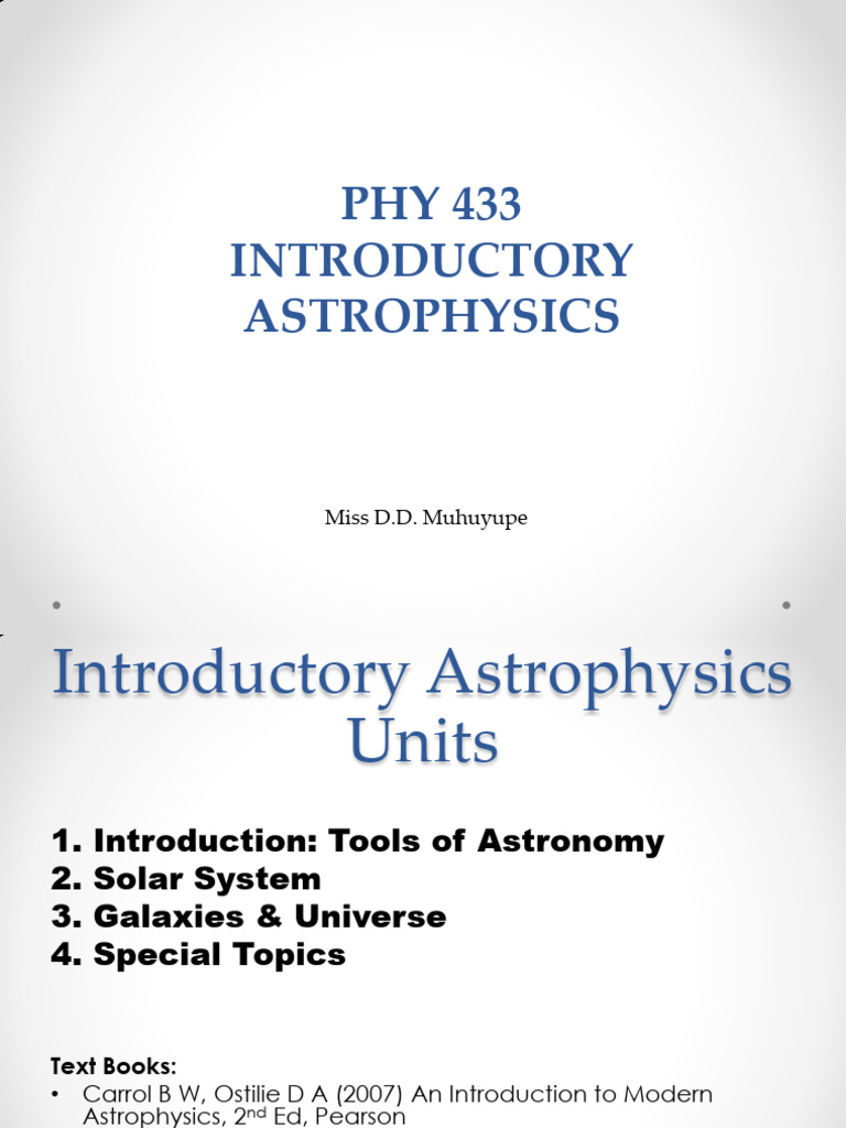 Introductory Astrophysics Course Overview | PDF | Classical Mechanics ...