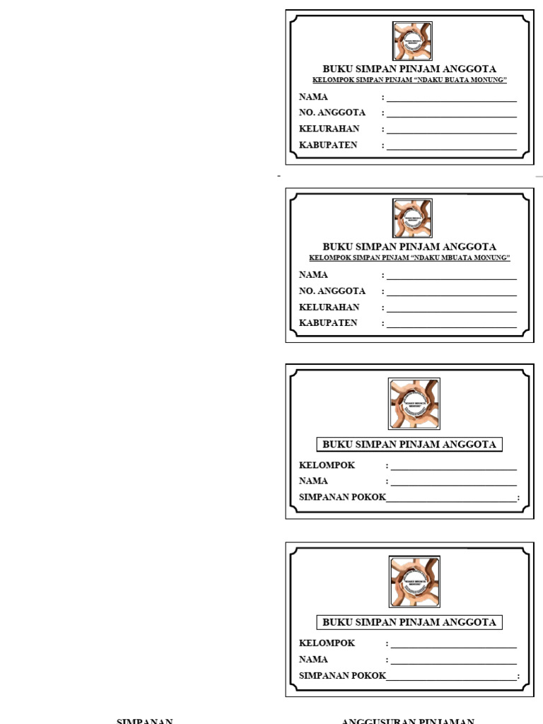 Buku Simpan Pinjam Anggota | PDF