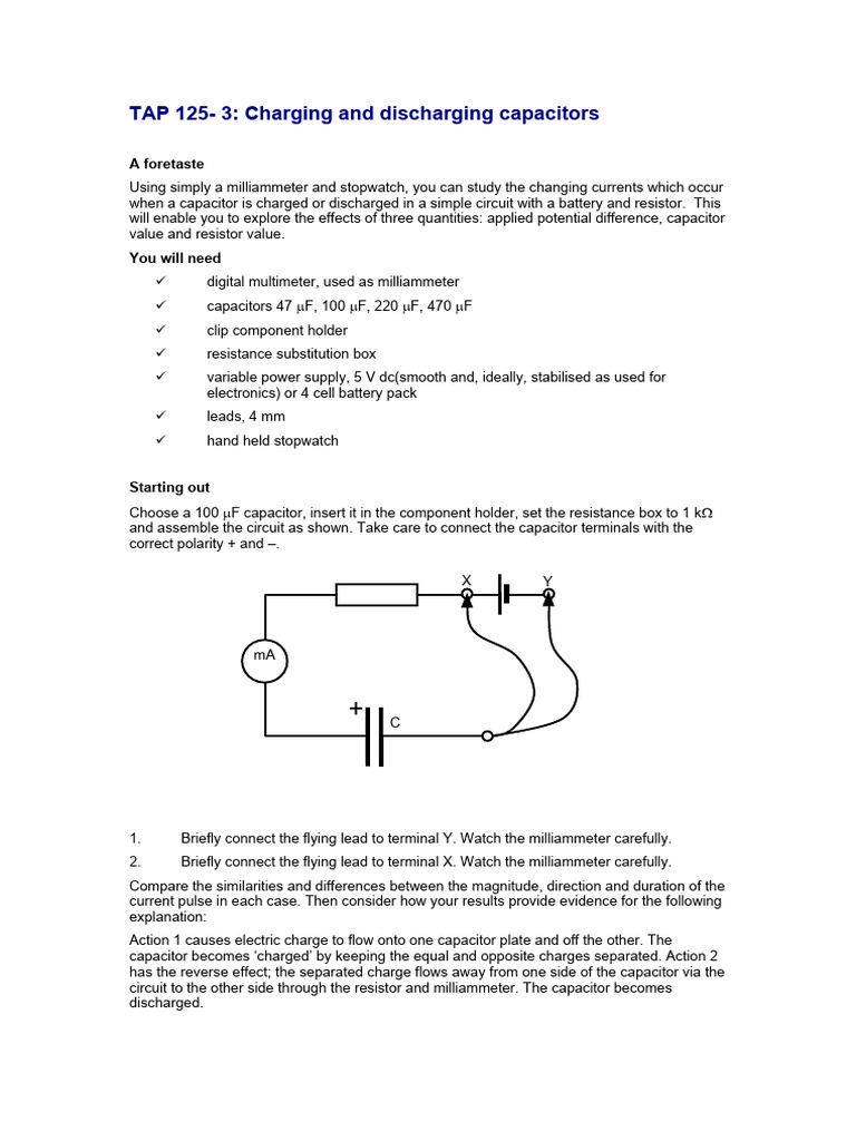 Episode 125 3 Charging and Discharging Capacitors | PDF