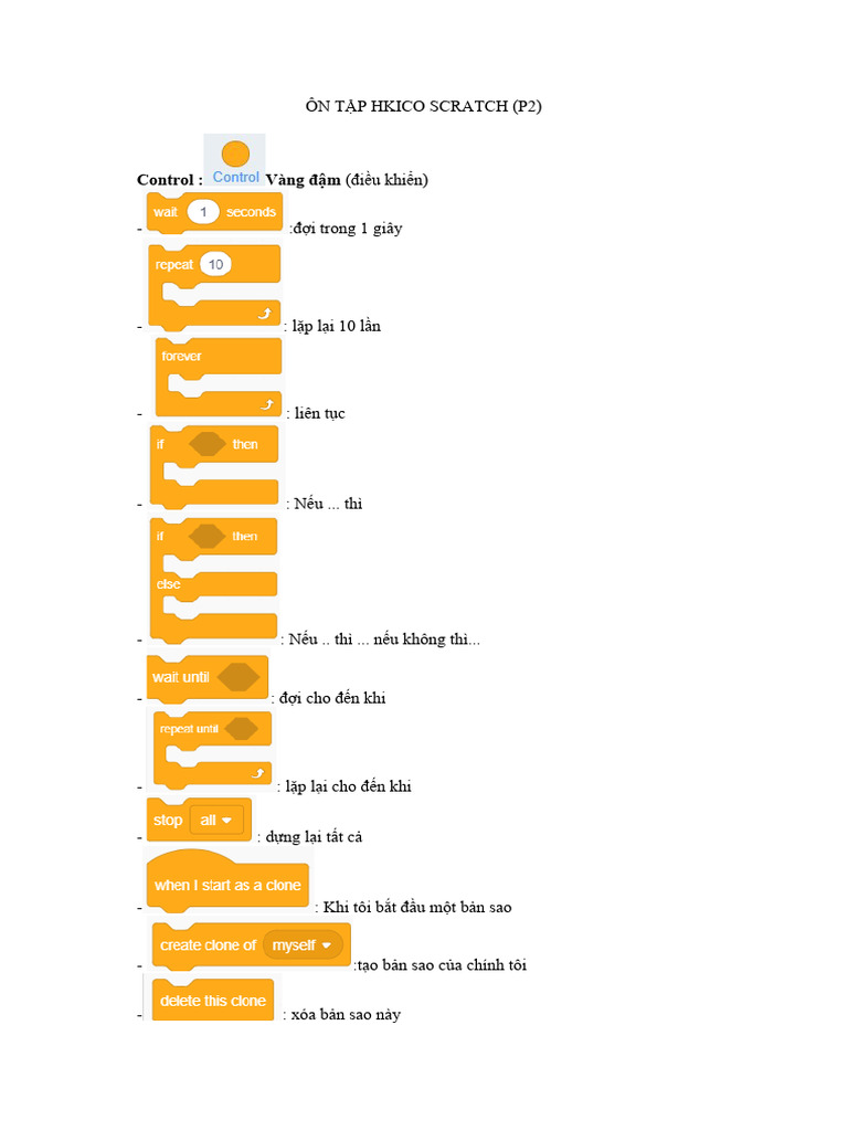 ÔN TẬP HKICO SCRATCH (P2) | PDF