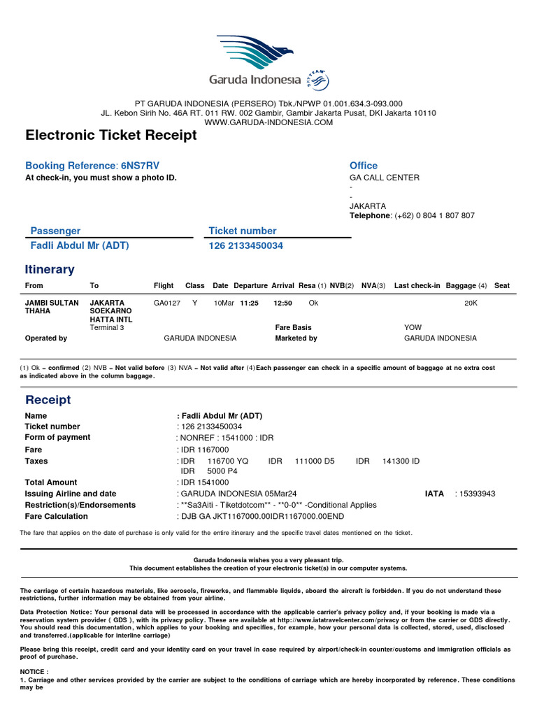 Reschedule Tiket Abdul Fadli Jambi - CGK TGL 10 Maret 24 | PDF | Transport | Aviation