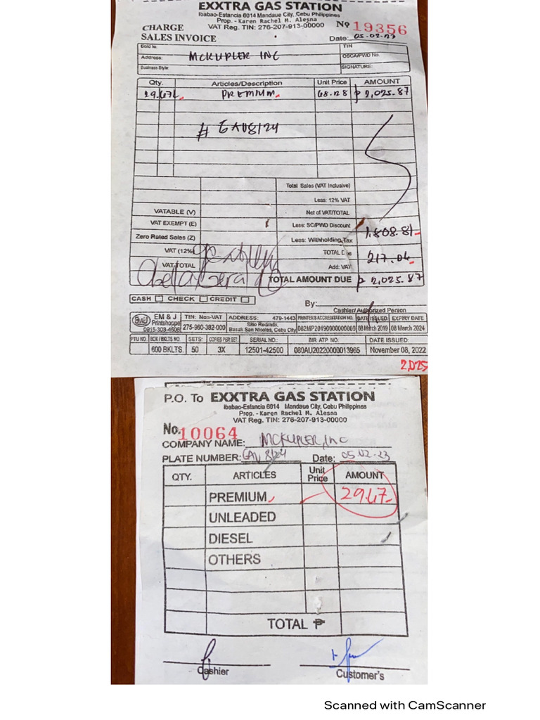 Exxtra Gas - Sales Invoices - May 1-15 | PDF