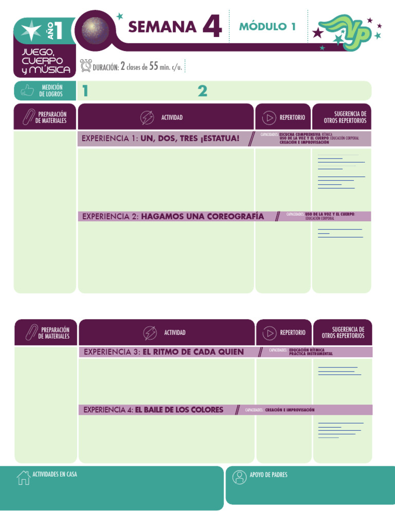 Módulo 1 - Semana 4 | PDF | Ritmo | Bailes