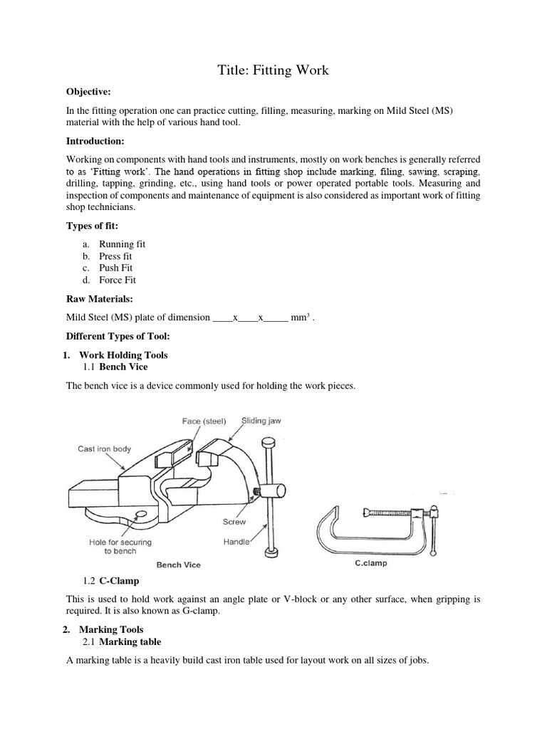 Fitting Manual | PDF | Drill | Equipment