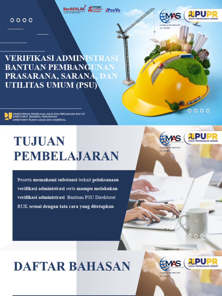 MP5 - Verifikasi Administrasi Bantuan Pembangunan PSU | PDF