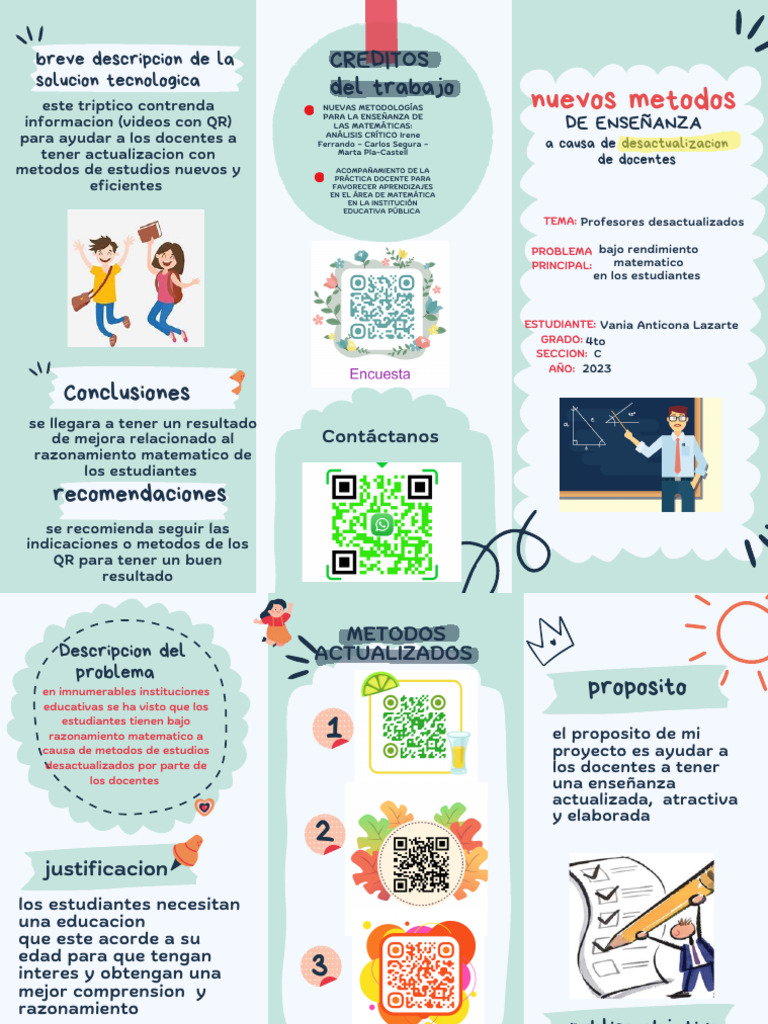 Folleto Infantil Para Actividades Proyectos y Juegos Con Niños Doodle ...