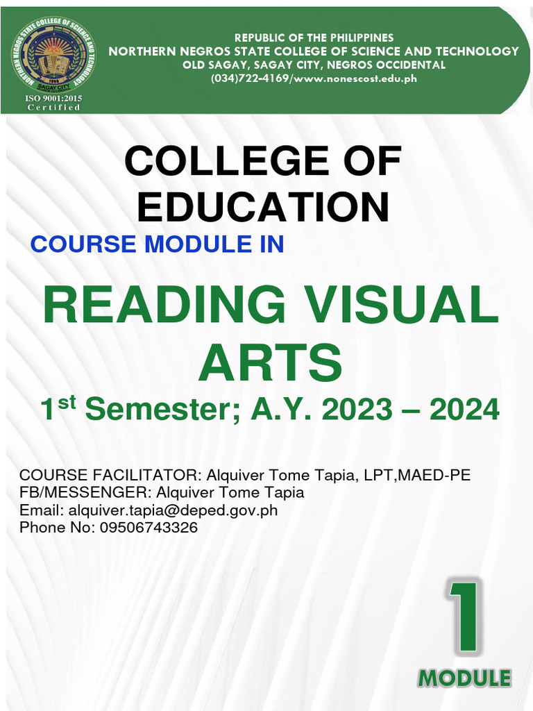 Reading Visual Arts Module Prelim | PDF