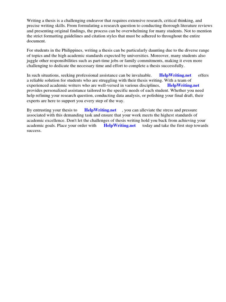 Thesis Sample PDF Philippines | Download Free PDF | Thesis | Science