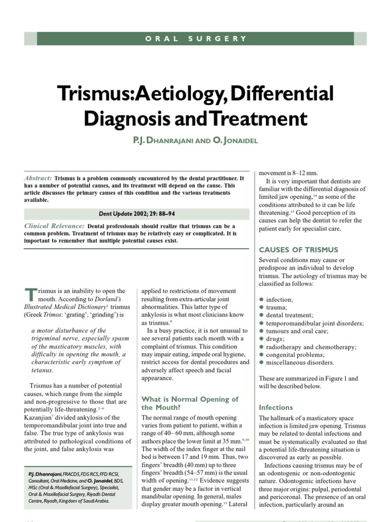 Trismus Causes | Radiation Therapy | Mouth