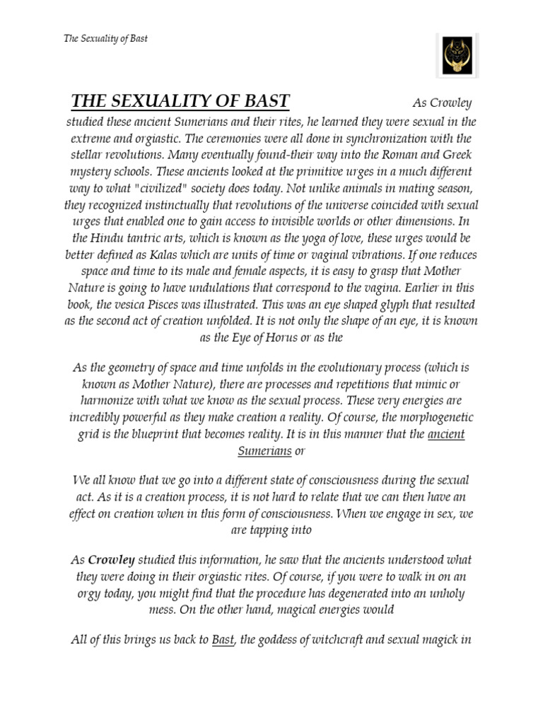 The Sexuality of Bast | PDF