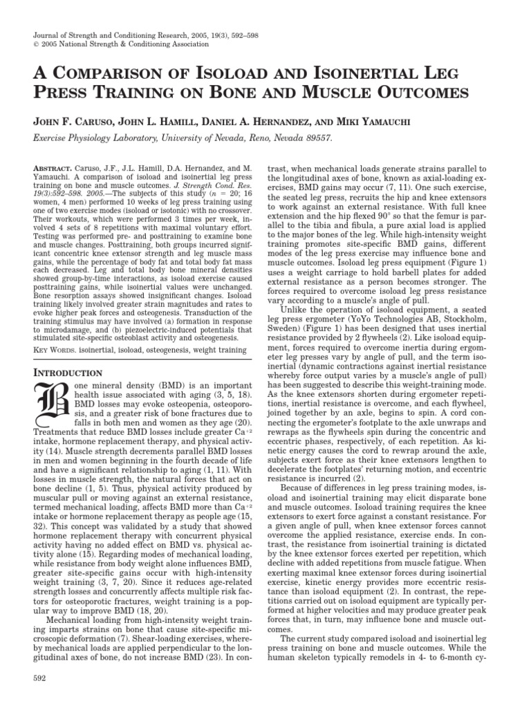 Acomparison - of - Isoload - and - Isoinertial - Leg - Press Press ...