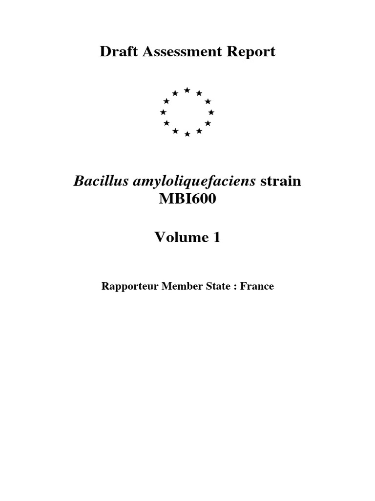 Bacillus Amyloliquefaciens MBI 600 BASF Doc MMA (Sec 1 - 6) | PDF ...