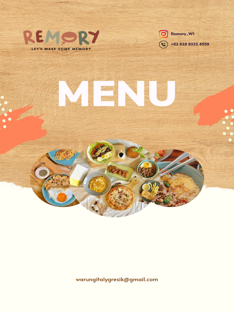 Menu Makanan dan Minuman Remory WI | PDF