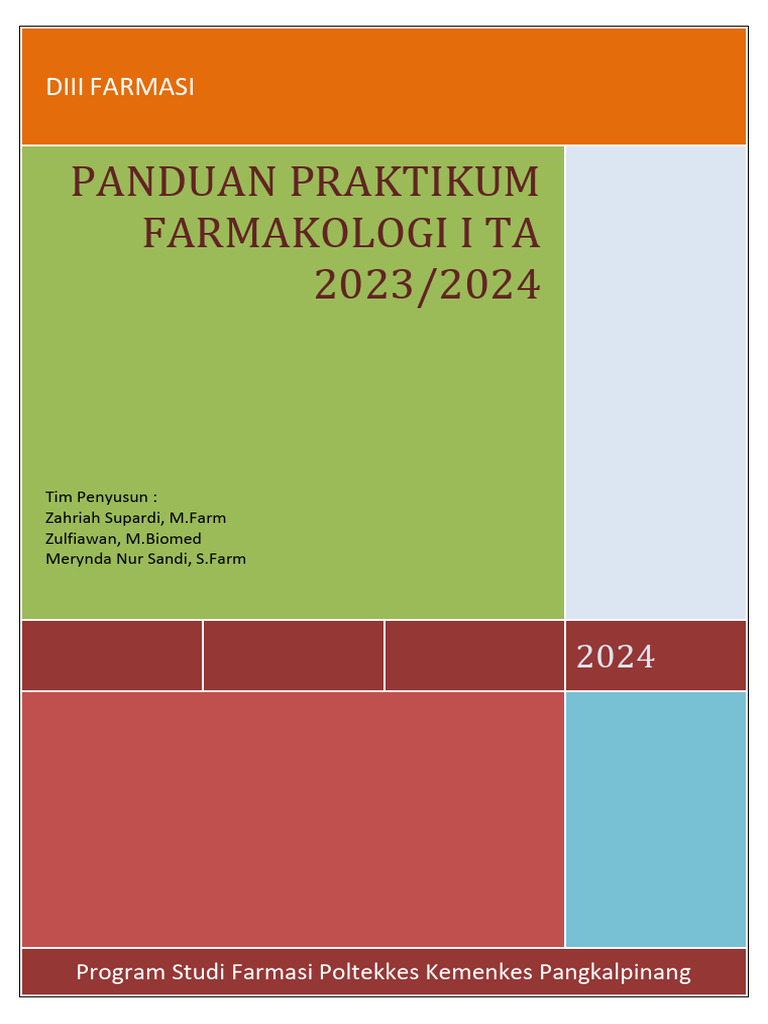Panduan Praktikum Farmakologi I (2024) | PDF