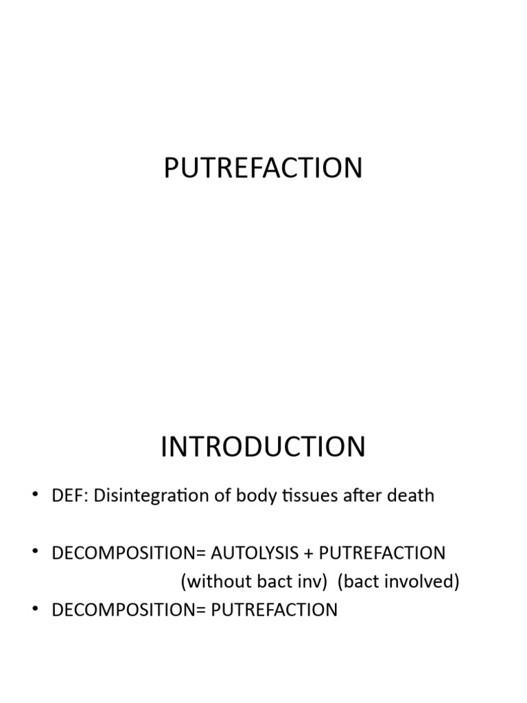 PUTREFACTION | PDF | Social Science | Wellness