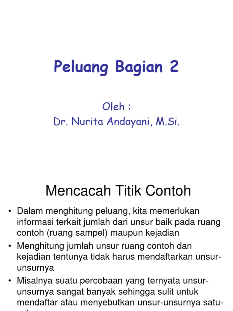 Peluang Bagian 2 - Matematika | PDF