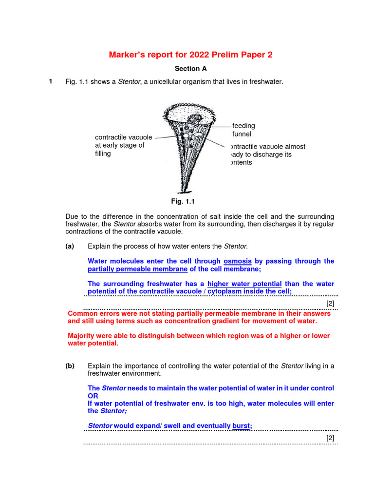 2022 Sec 4 Biology Prelim Paper 2 | PDF