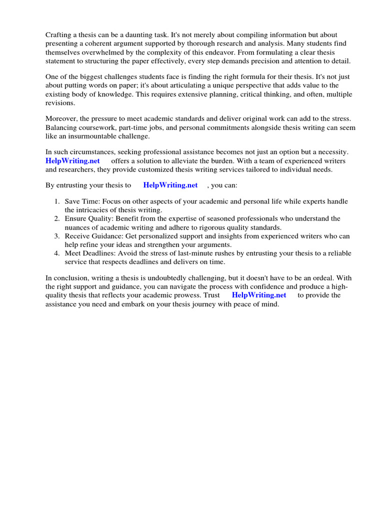 Thesis Formula | PDF