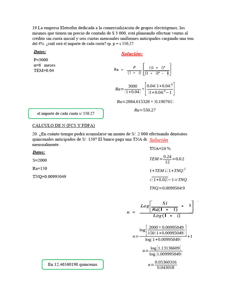 Anualidades Anticipadas 19-21 | PDF